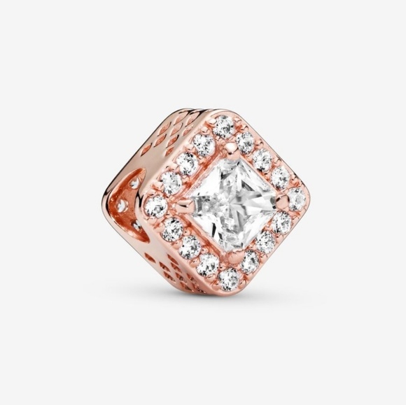 Pandora | Jewelry | Square Sparkle Halo Charm | Poshmark